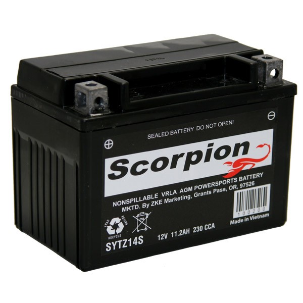 YTZ14S Battery | Scorpion 12 Volt Motorcycle Batteries
